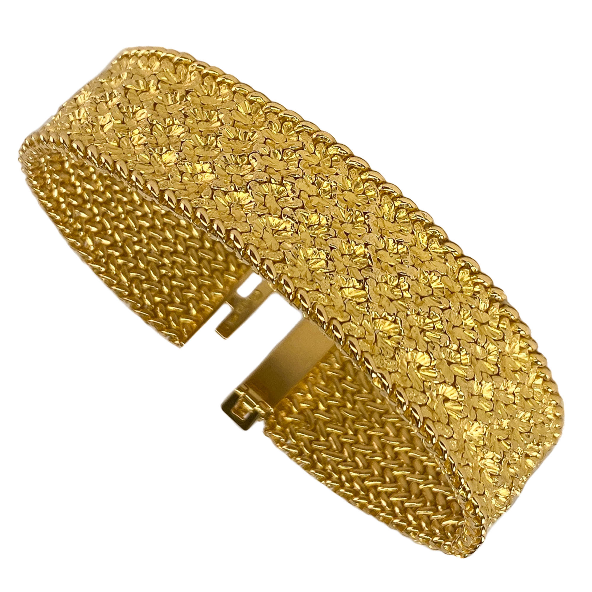 Bracciale a fascia in oro giallo 18 karati - Italia anni '70 - Vendita ...